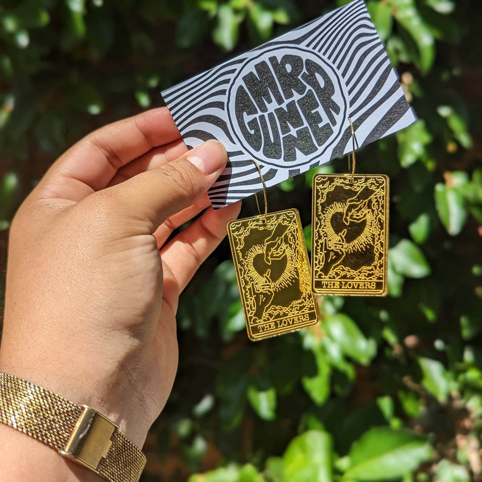 'The Lovers' Tarot Card Earrings – MR GUNNER ART